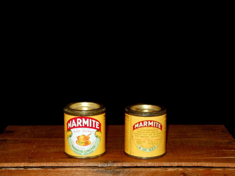 Tin of Marmite Clinic Pack, 4oz (Close-up) – Marmite Museum