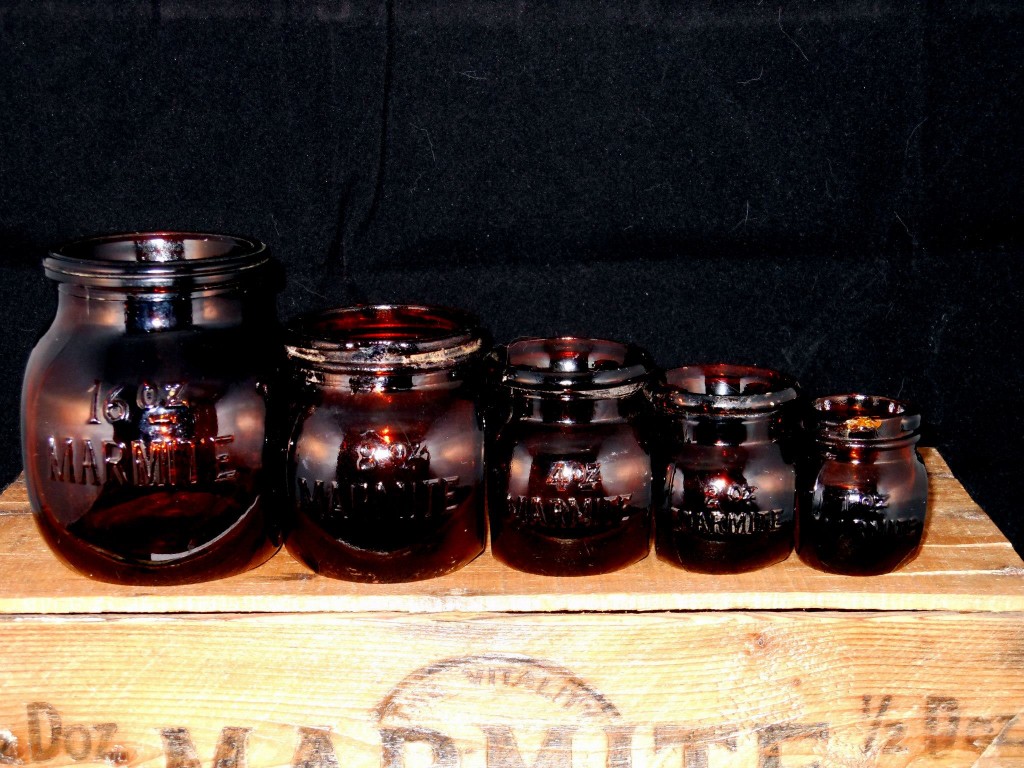 Vintage Jar Collection (Close-up) – Marmite Museum